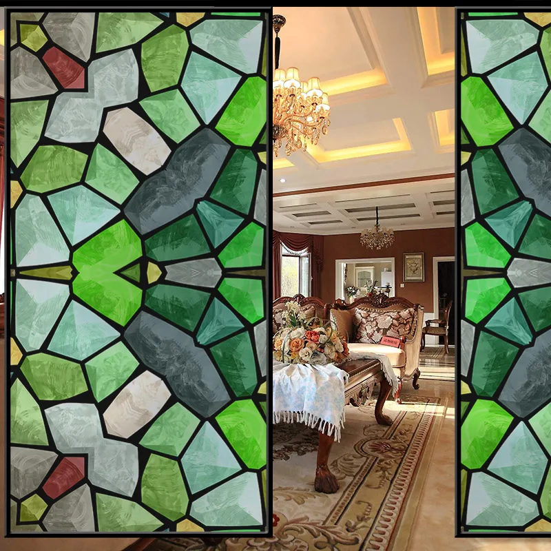 Geometric Stained Glass Window