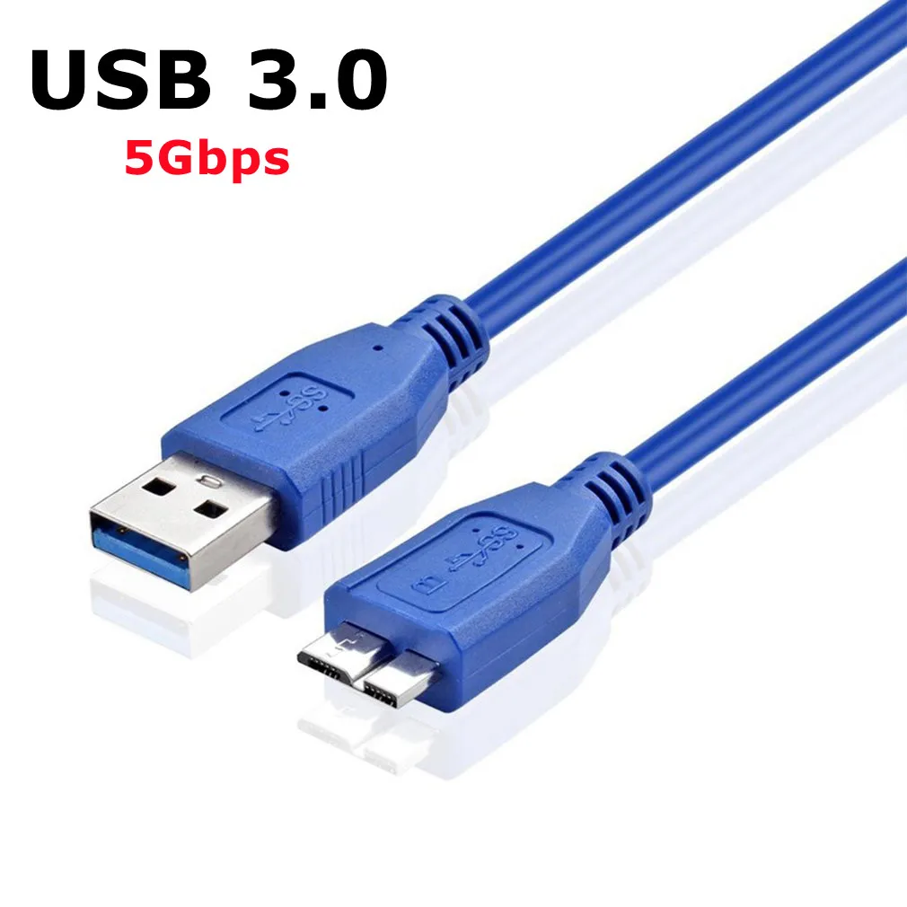 1M Micro B USB 3.0 Kabel 5Gbps Hard Drive Disk Eksternal Kabel HDD ...