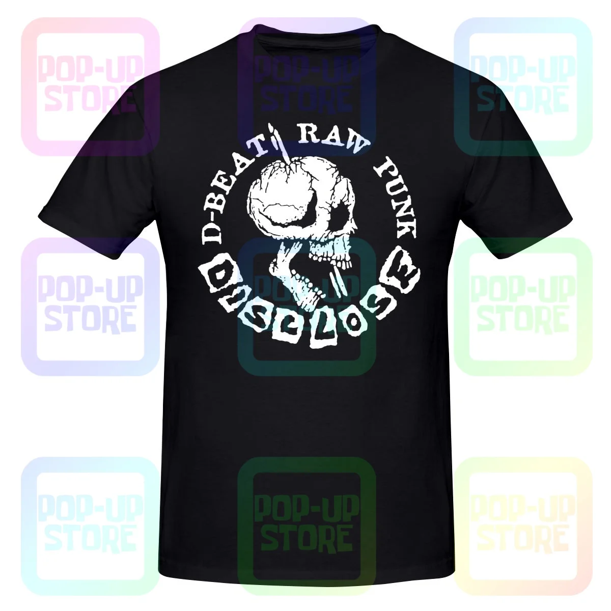 Disclose-Punk-Skull-Logo-Shirt-T-shirt-Tee-Vtg-Trend-Splicing ...