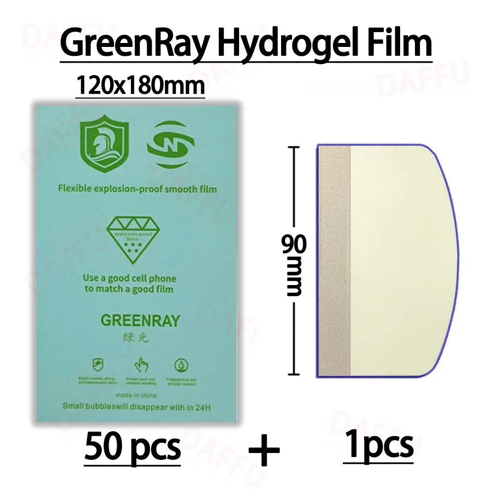 50pcs Smart Phone Hydrogel Film Protector Screen HD GreenRay Sheet Eyes ...