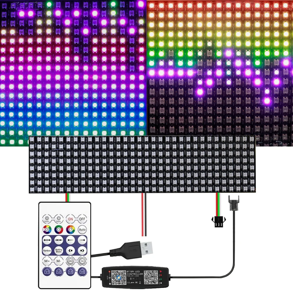 Led-Strip-Matrix-Digital-Panel-WS2812B-Smart-Addressable-Pixel-Screen ...