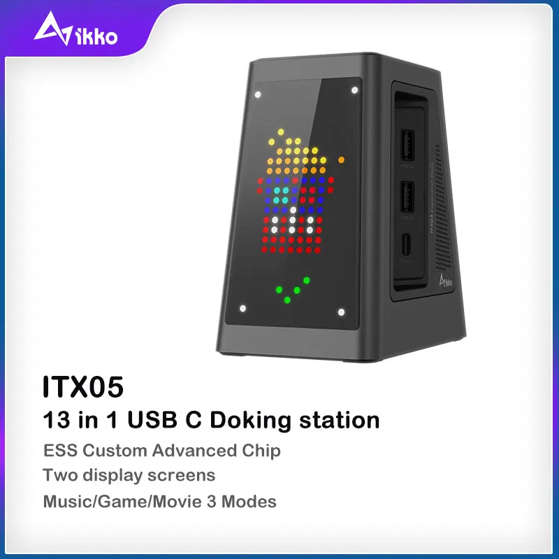 IKKO-estación de carga tipo C ITX05, 13 en 1, para ordenador portátil, MacBook Pro Air, Xiaomi ...