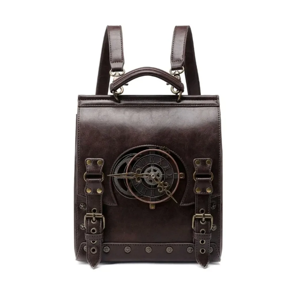 PU-Leather-Retro-Briefcase-Steampunk-Shoulder-Bag-Punk-Laptop-Backpack ...