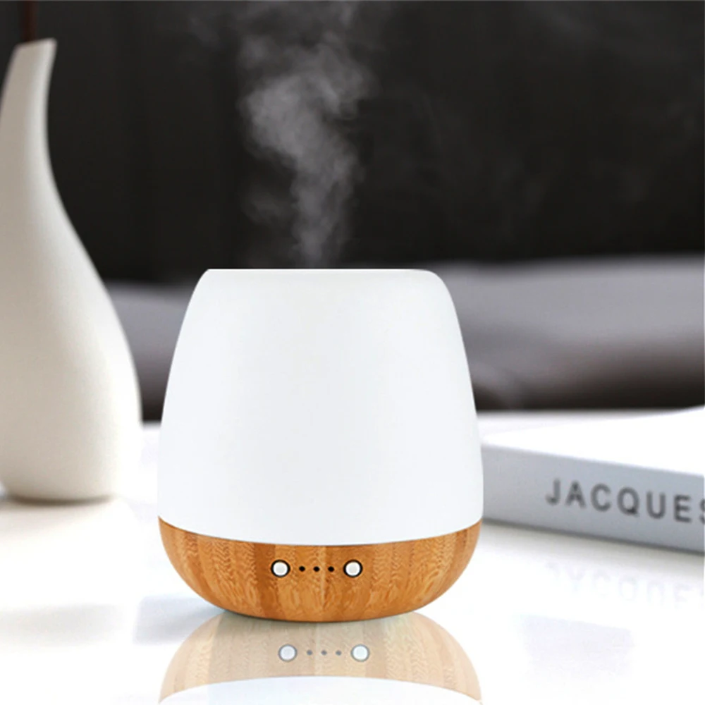 Aromatherapy Diffuser Real Wooden Bamboo Rubber Glass Air Humidifier ...