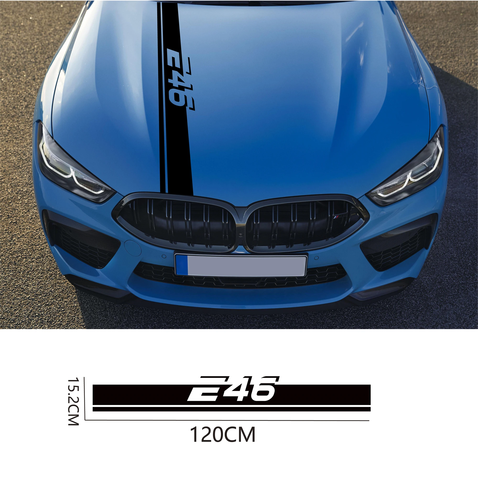 For E39 E46 E60 E90 E28 E30 E34 E36 E53 E61 E62 Engine Hood Cover Decoration Stickers PVC Trim ...