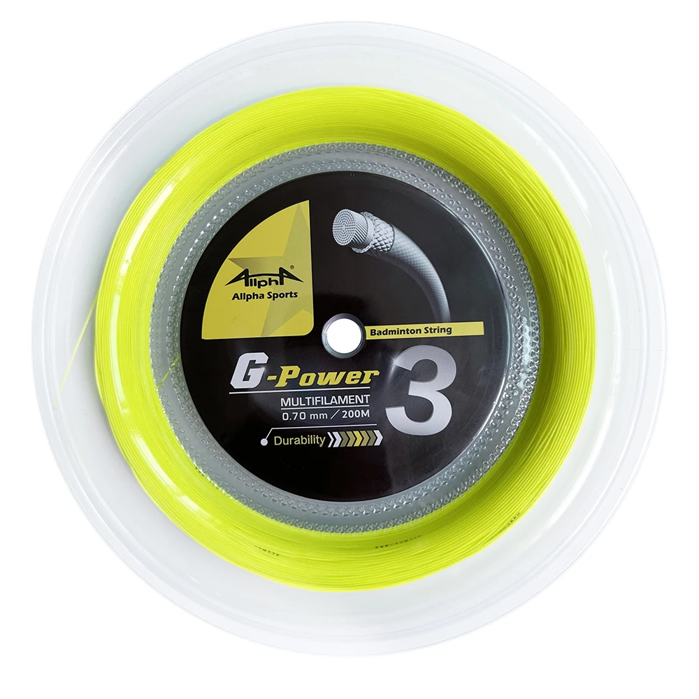 Alpha-Badminton-String-200m-Reels-0-70mm-Training-Ball-GP3-Good-Outside ...