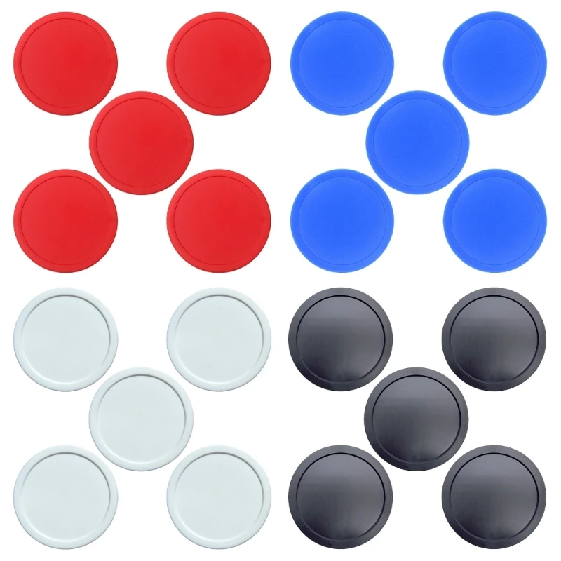 652D-5Pcs-Home-Air-Hockey-Replacement-Pucks-Plastic-Round-Hockey-Pucks ...
