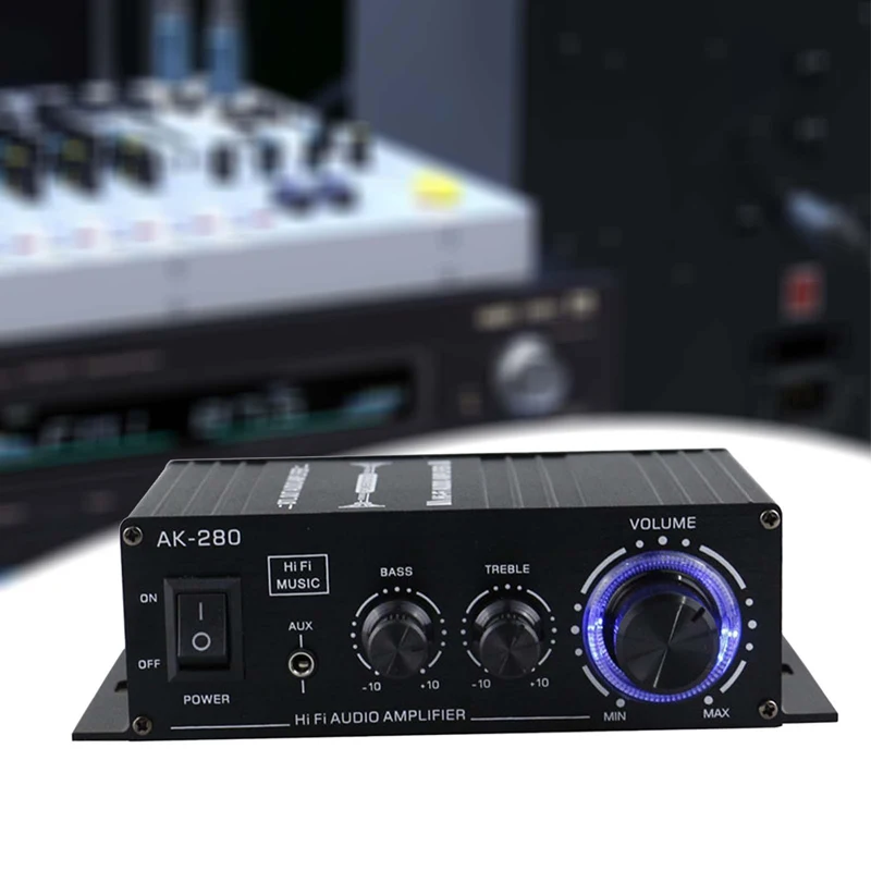 AK280 12V Mini Power Amplifier for Car Digital Sound Amplifiers for ...