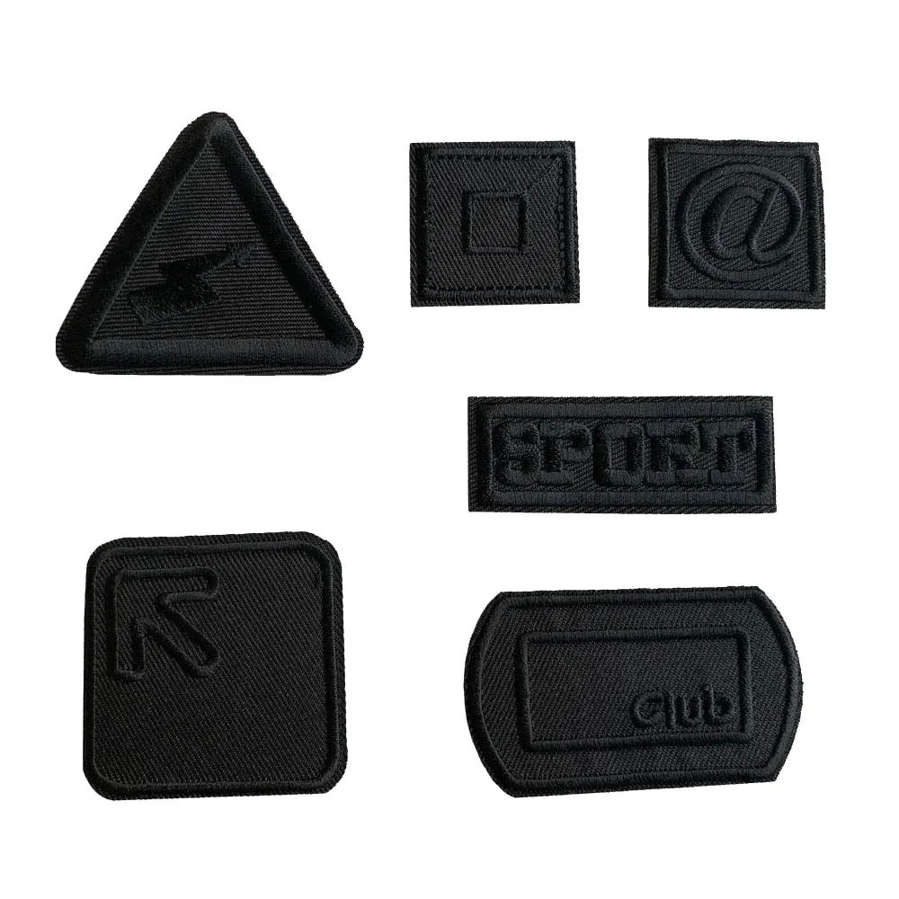 5Pcs-Black-Embroidered-Patches-For-Clothing-Badges-Iron-on-Patch ...