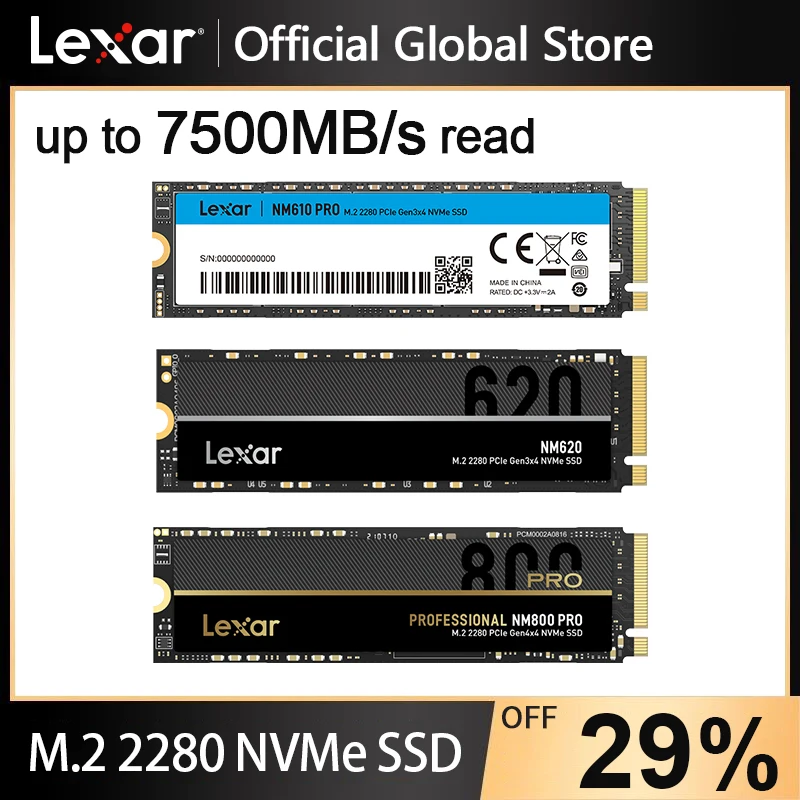 Lexar SSD NVME M2 512GB 256GB 500GB 1TB 2TB M.2 2280 PCIe 4.0 하드드라이브 ...