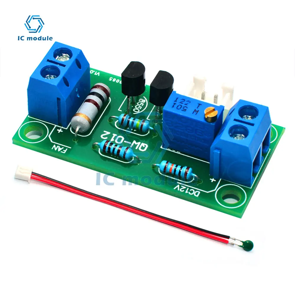 Fan Control Board Dc 12V PWM Automatic PC CPU Fan Temperature Control ...