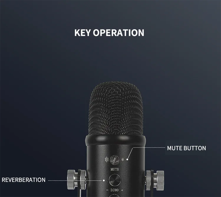 USB capacitive microphone set for home computer recording game high ...