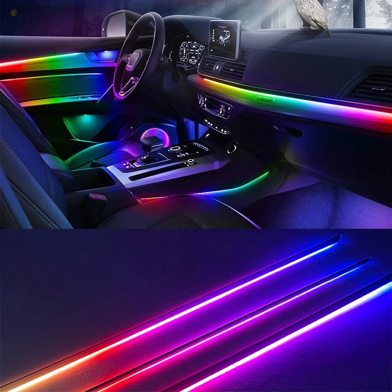 Car ambient light 6 in 1 LED Light strip Interior decorative lights ...