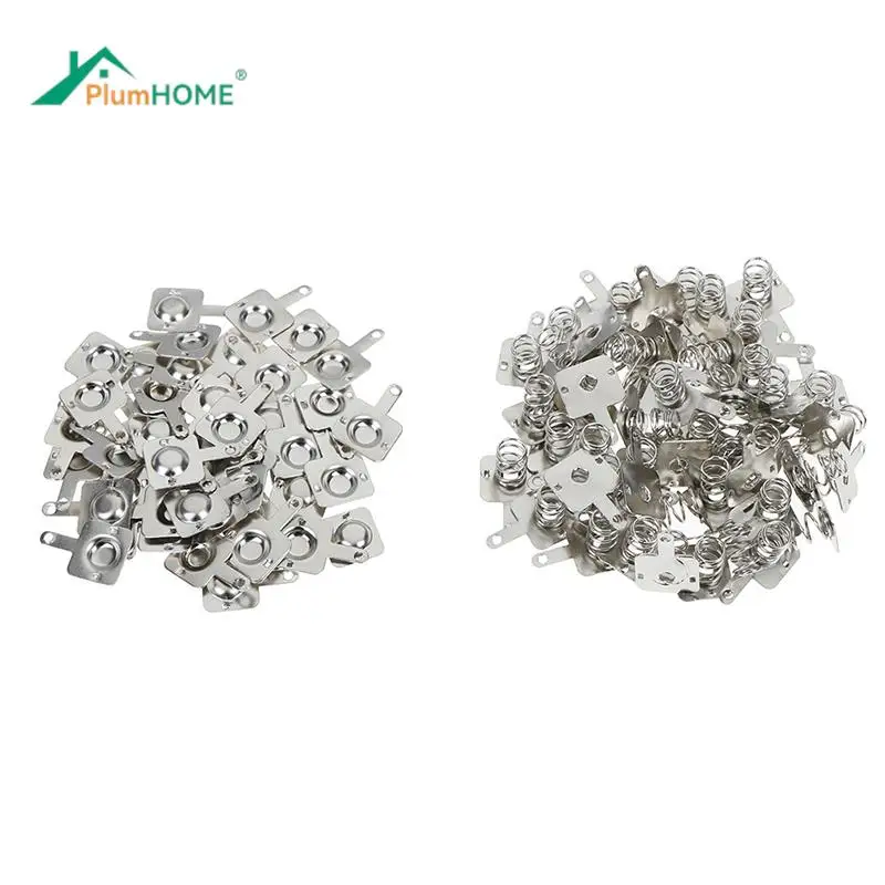 100pcs Silver Spring Battery Shrapnel Positive and Negative Contact ...