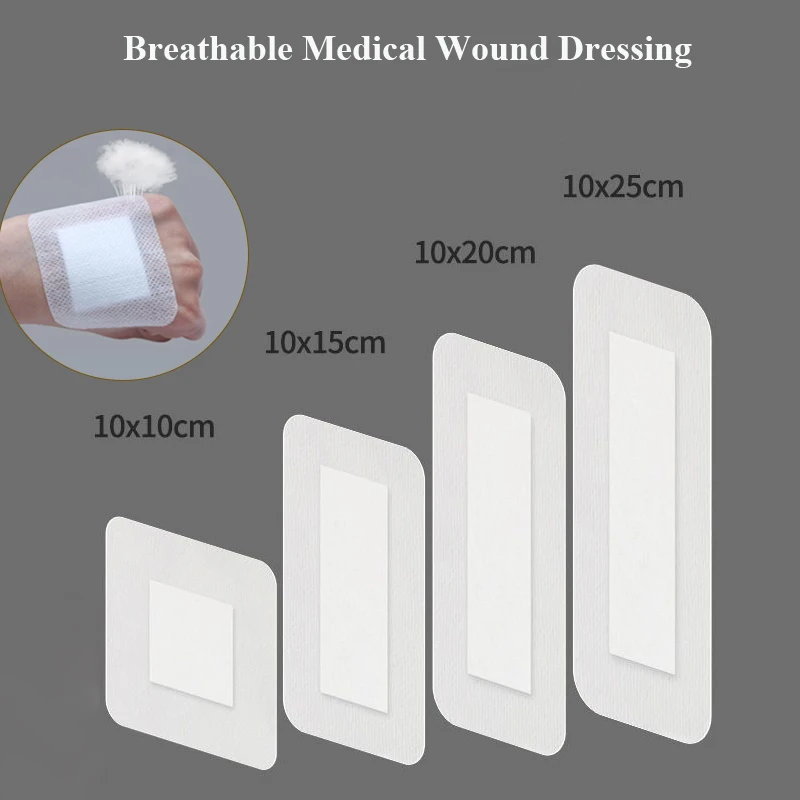 40Pcs 10x10cm/15cm/20cm/25cm Medical Sterile Wound Dressing Breathable ...