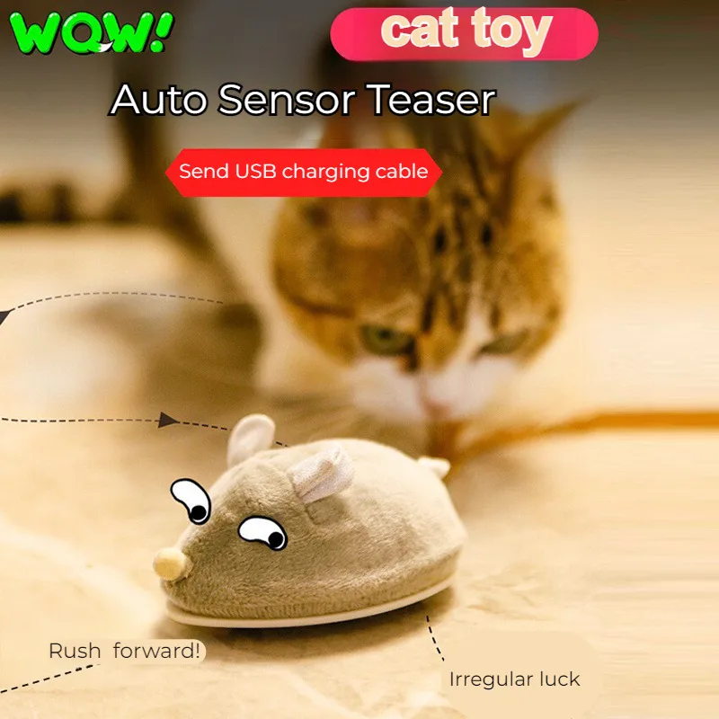 Smart Electric Mouse Toy Usb Rechargeable SelfHelp Cat Toys Wireless ...
