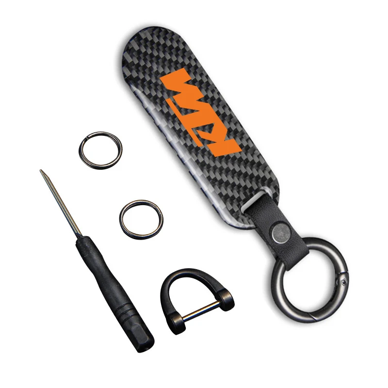 Carbon Keychain Car Key Ring Motorcycle Accessories For KTM RC Duke 390 ...