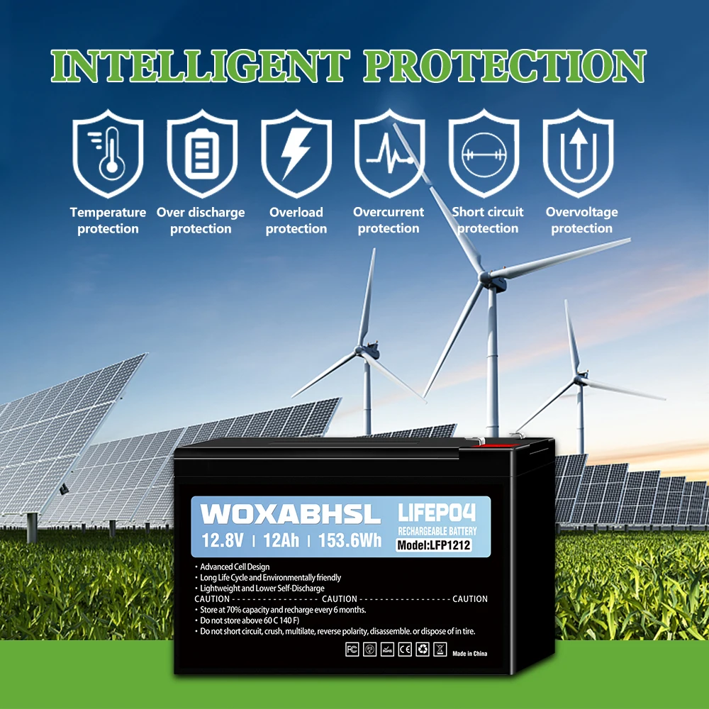 1-2-PCS-12V-12Ah-LiFePO4-Lithium-Battery-4000-Deep-Cycle-Rechargeable ...