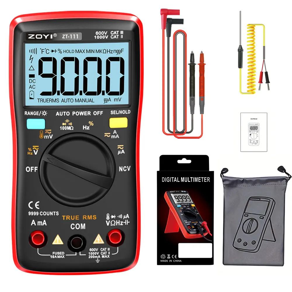 ZOYI-Four-digit-high-precision-automatic-digital-multimeter-anti-burn ...