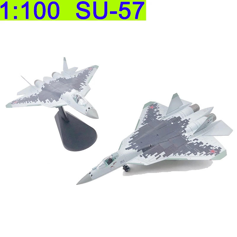 Diecast-1-100-Scale-Russian-Su-57-Su57-Fighter-Alloy-Material ...