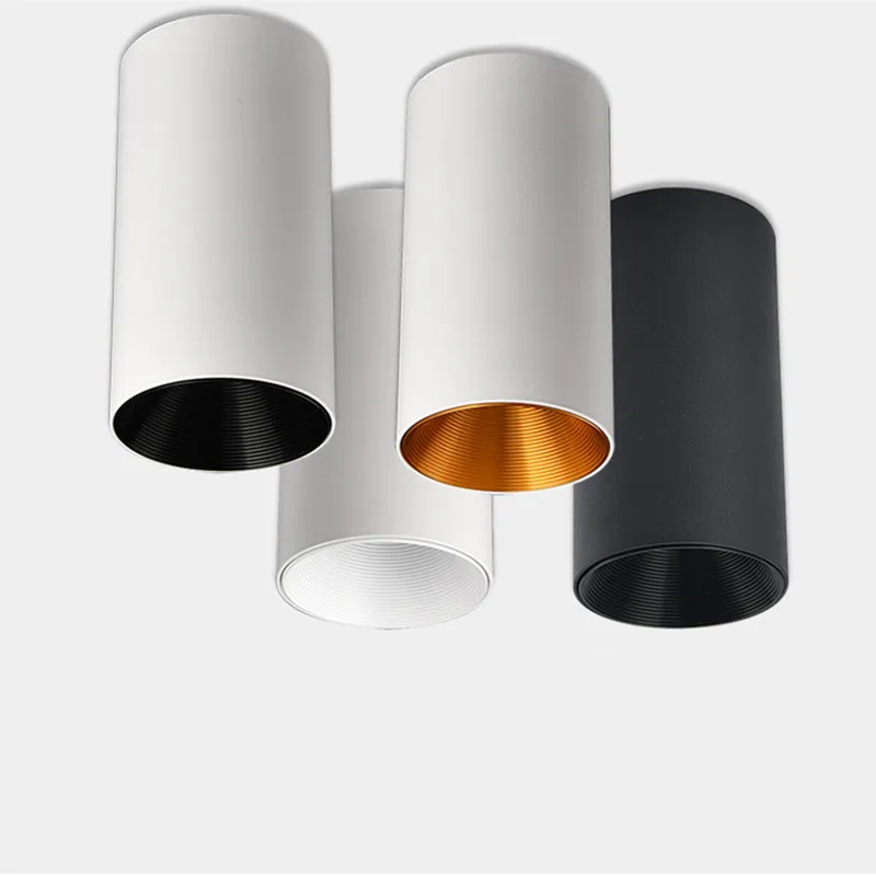 Surface Mounted Cylindrical LED COB Downlight Gold Reflector 12W 15W ...