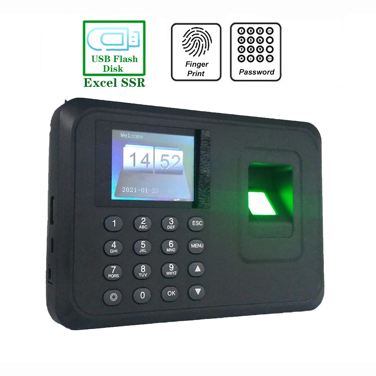 SSR Biometric Fingerprint Time Clock Recorder Attendance Employee ...