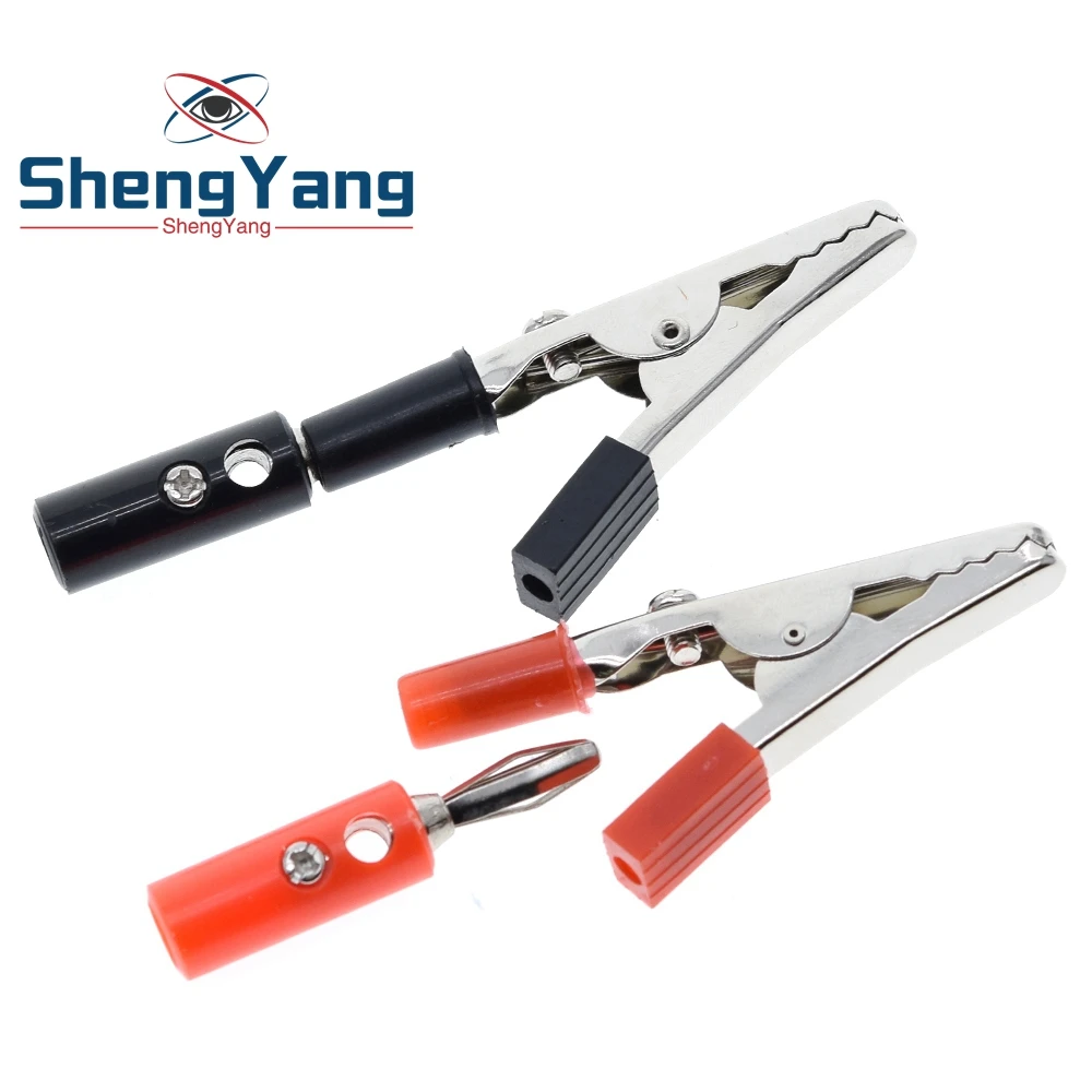 TZT-1set-Insulated-Crocodile-Clips-Plastic-Handle-Cable-Lead-Testing ...