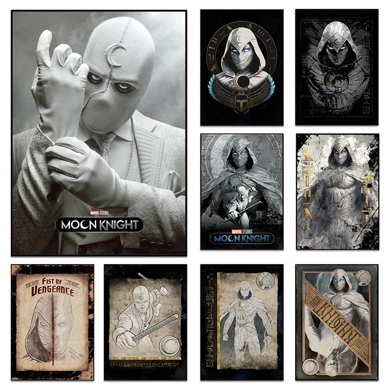 Moon Knight Frameless Canvas Painting Decorative Art Poster Image Home ...