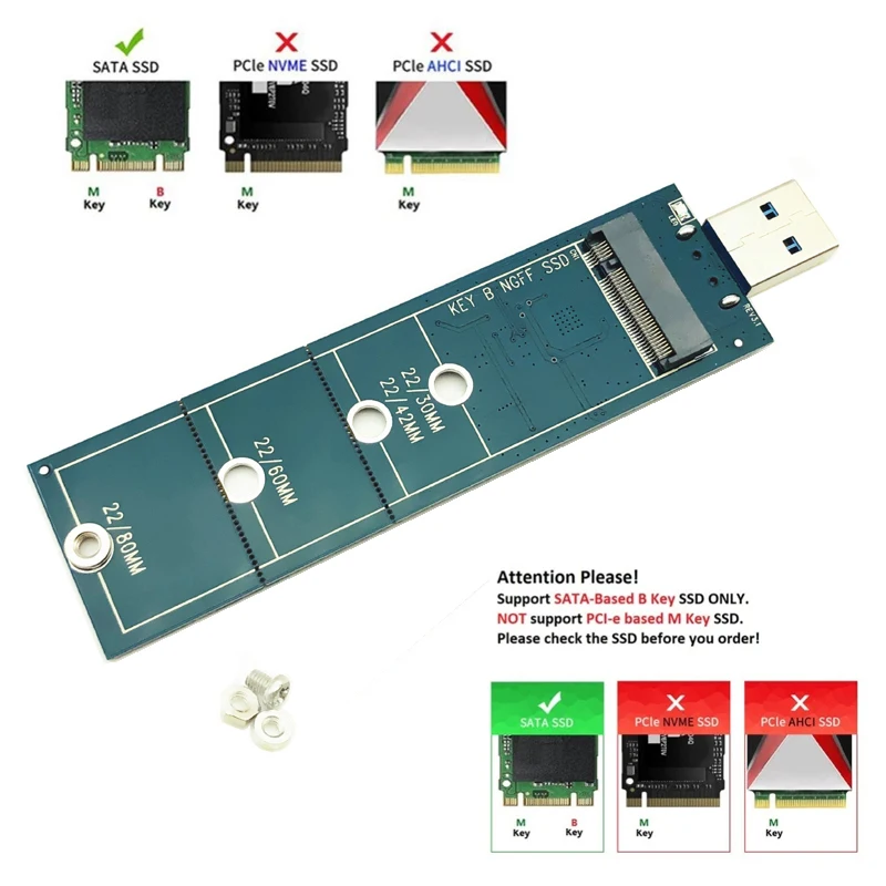 NEW M2 SSD Adapter M2 USB Adapter M2 to USB 3.0 USB 3 USB3 6Gb Riser ...