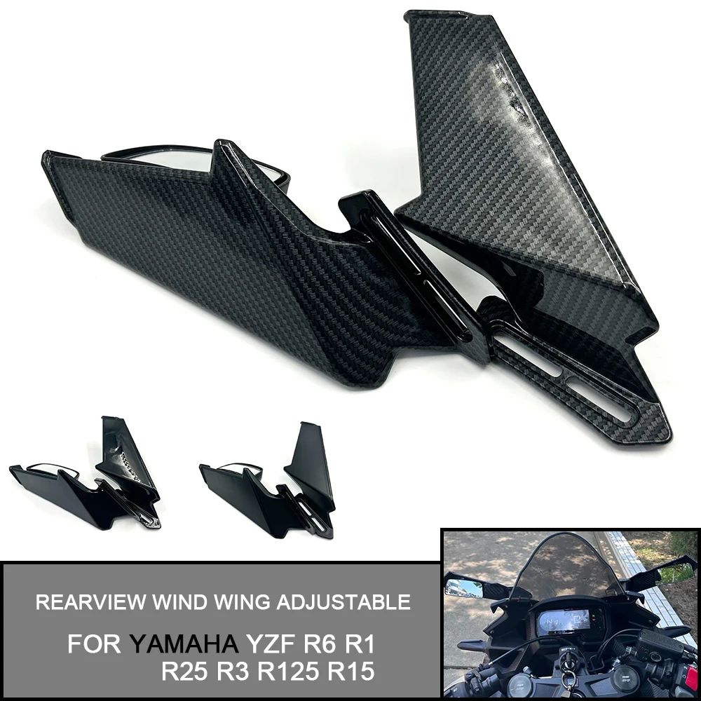 Motorcycle-Modified-Rearview-Mirrors-Wind-Wing-Adjustable-Rotating ...