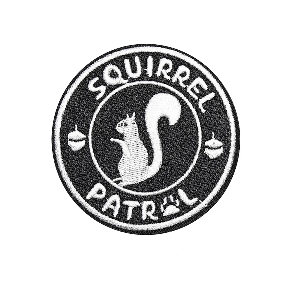 Squirrel Patrol Patch Velcros Quotes Tactical Meme Morale Fun Hook Loop ...