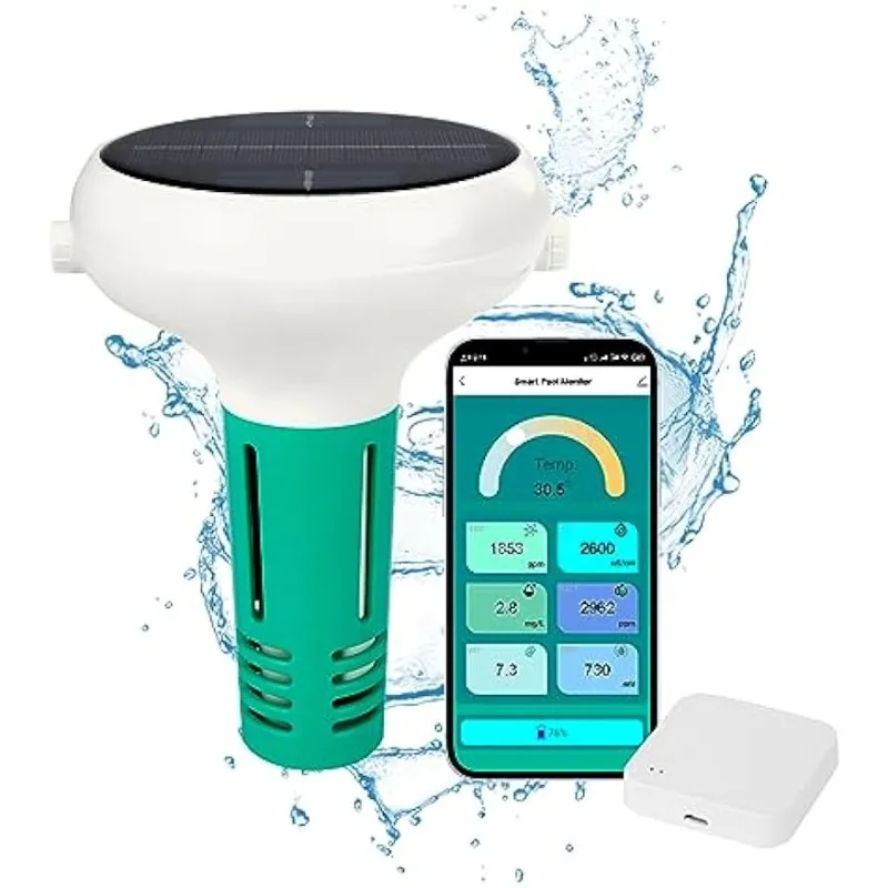 RYAKKA-Floating-Smart-Pool-Monitor-Newest-Pool-Water-Testing-Smart ...