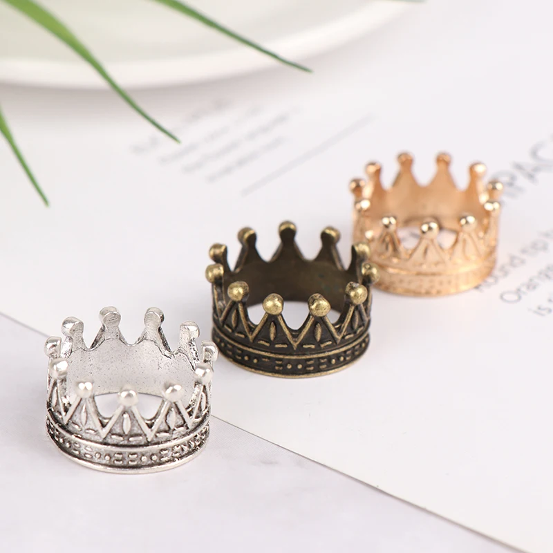 1PC 1:12 Dollhouse Miniature Gold Sliver Bronze Mini Metal Alloy Crown ...