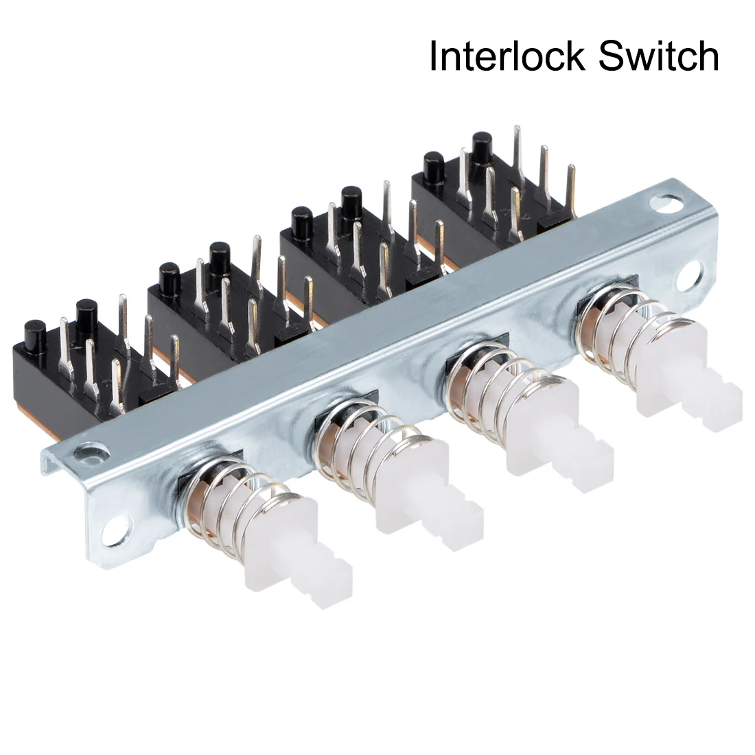 Interlock-Push-Button-Switch-Piano-Type-DPDT-6-Pin-4-6-8-Row-Straight ...