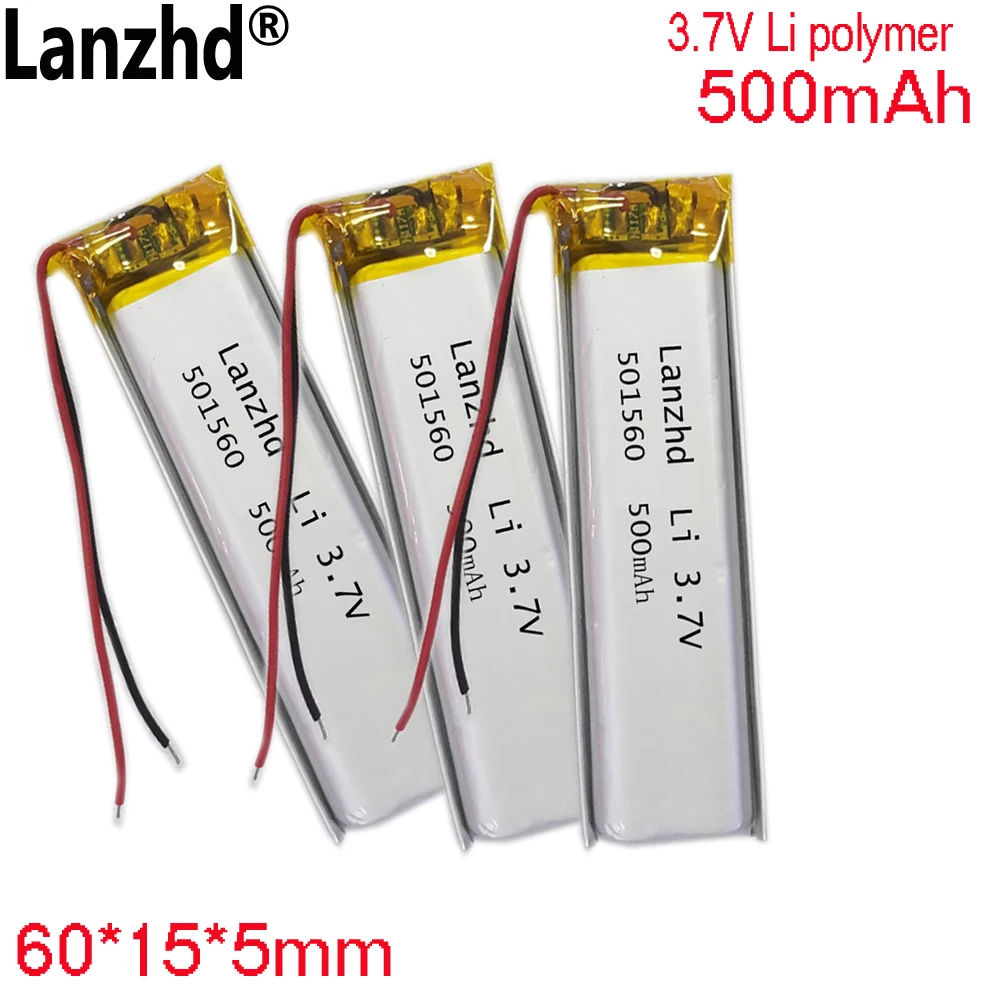 Bater-a-de-litio-para-instrumento-de-belleza-501560-500mAh-3-7-V-451860 ...