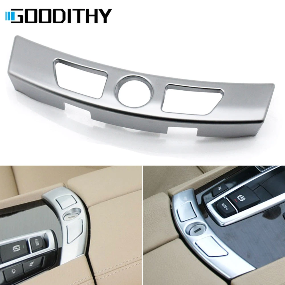 Chrome Center Console Armrest Lock Switch Glove Box Trim For BMW 7 ...