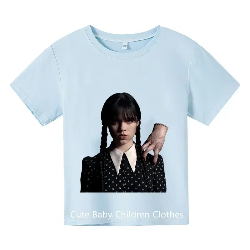 Wednesday-Addams-Children-Casual-T-Shirt-Cartoons-Clothes-Kid-Girl-Boy ...