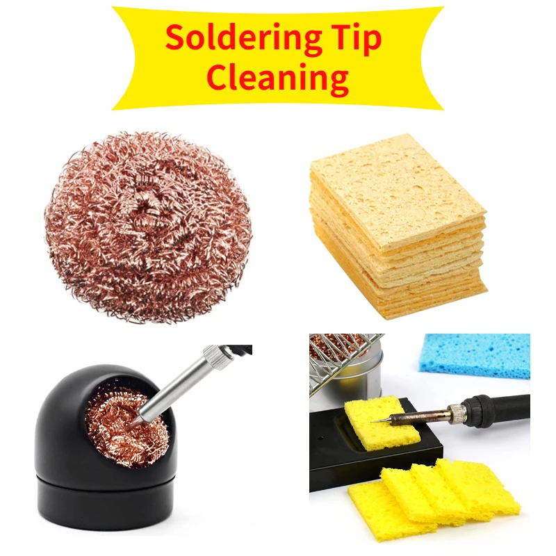 Cleaning-Sponge-Cleaner-Solder-Iron-Tip-Nozzle-Copper-Wire-Cleaner-Ball ...