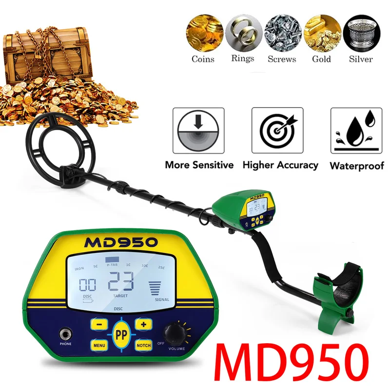 Detector-de-Metales-profesional-MD950-disco-modos-de-muesca-y-Pinpoint ...