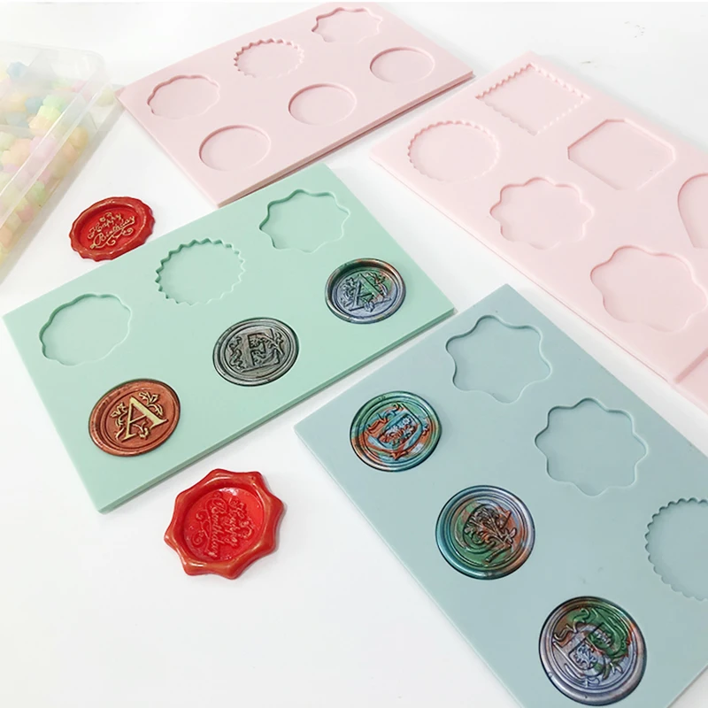 7-In-1-Wax-Seal-Silicone-Mold-Shape-Fixing-Pad-Easy-Release-Stamp-Tool ...