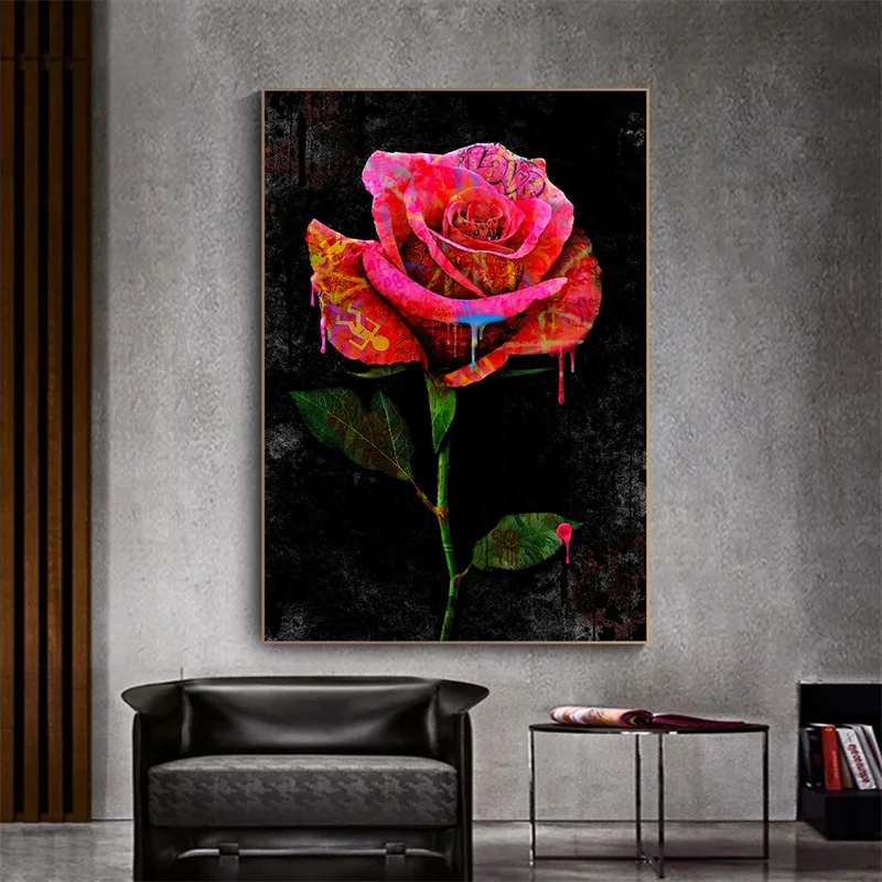 Abstract Designs Flowers Red
