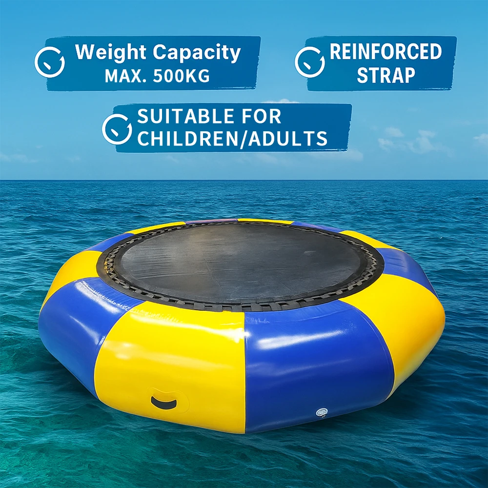 Water Trampoline3/4/5m Thickened PVC Inflatable Bouncer Floating ...