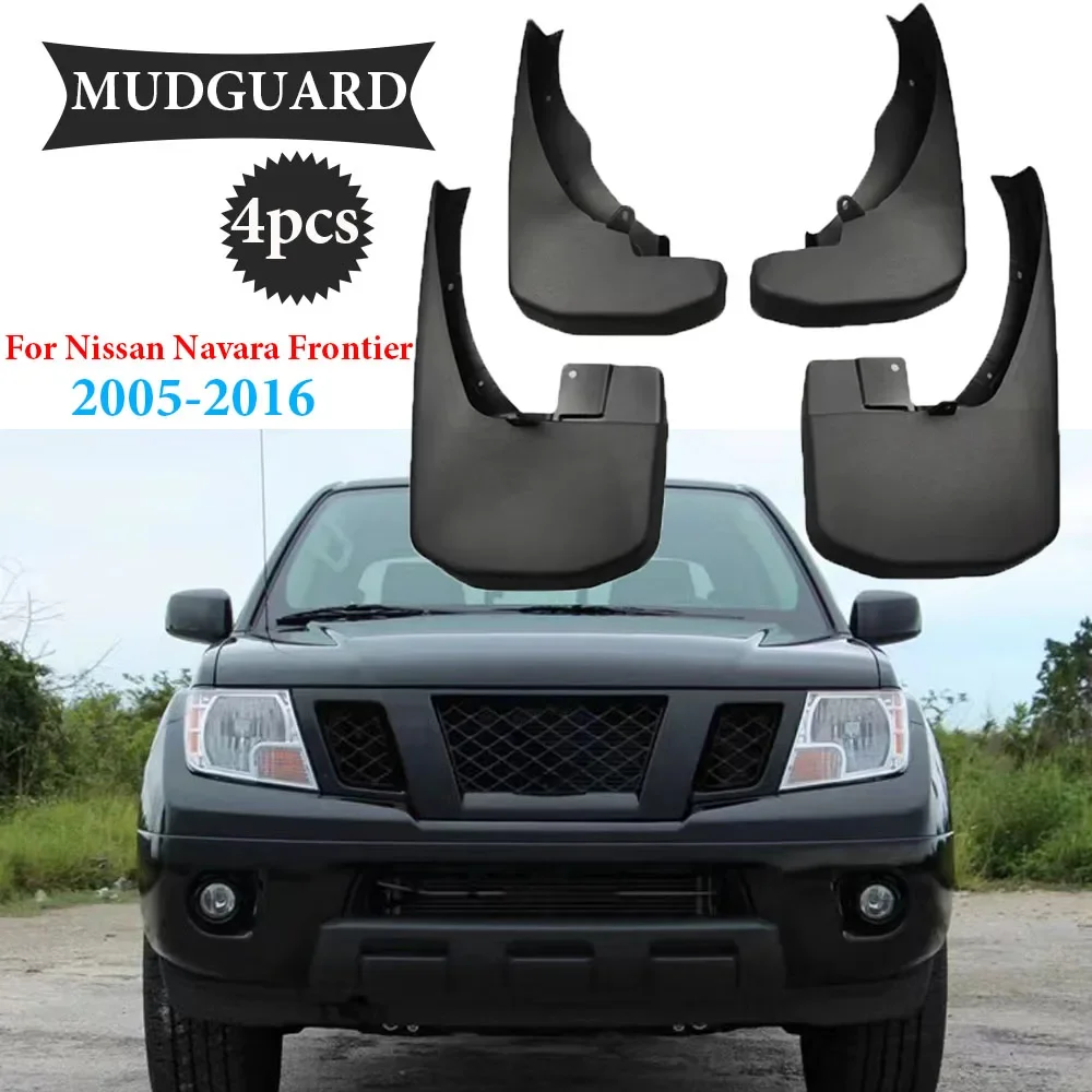 4PCS For Nissan Navara Frontier Brute D40 2005~2016 Car Fender Mudguard ...