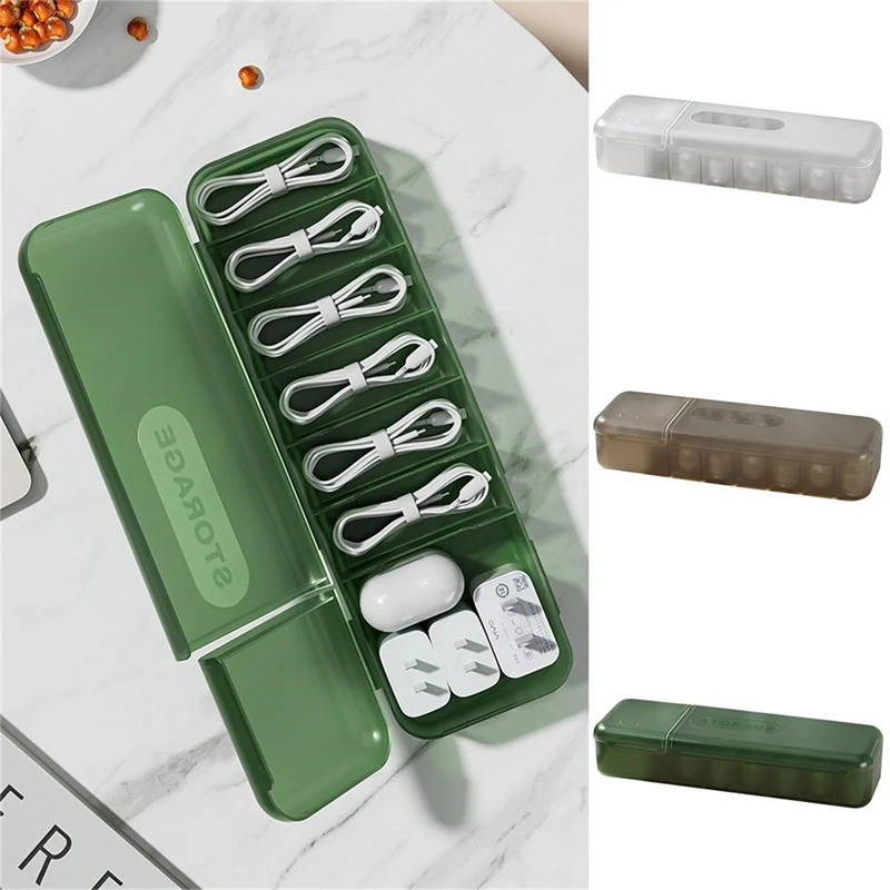 Cable-Storage-Box-Organizer-Charger-Cord-Storage-Box-With-7 ...