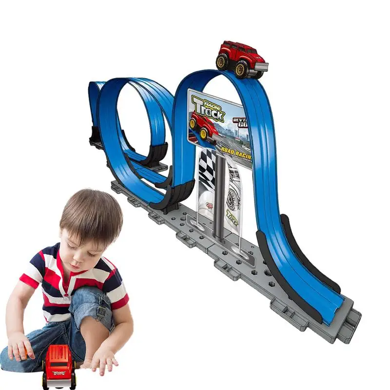 Slot-Car-Race-Track-Sets-Educational-Toys-Flexible-Magnetic-Track-Easy ...