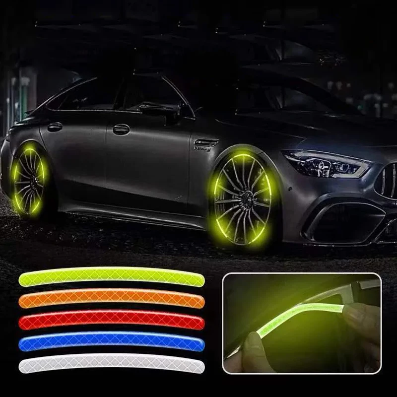 Car-Wheel-Reflective-Stickers-20PCS-Night-Fluorescent-Tire-Warning ...