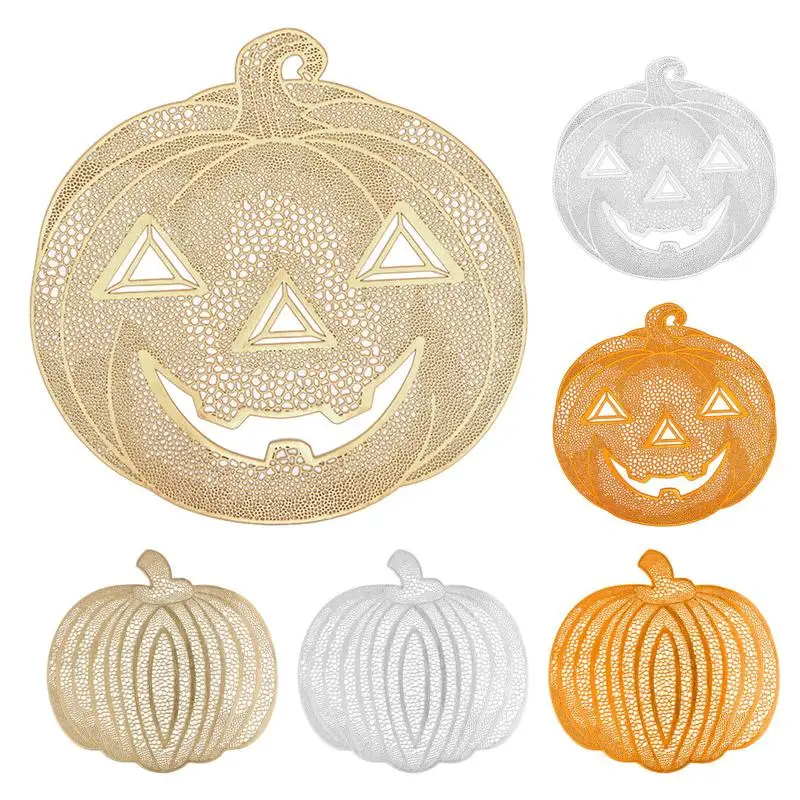 2pcs-Halloween-Pumpkin-Table-Placemats-Harvest-Pumpkin-Shape-Place-Mat ...