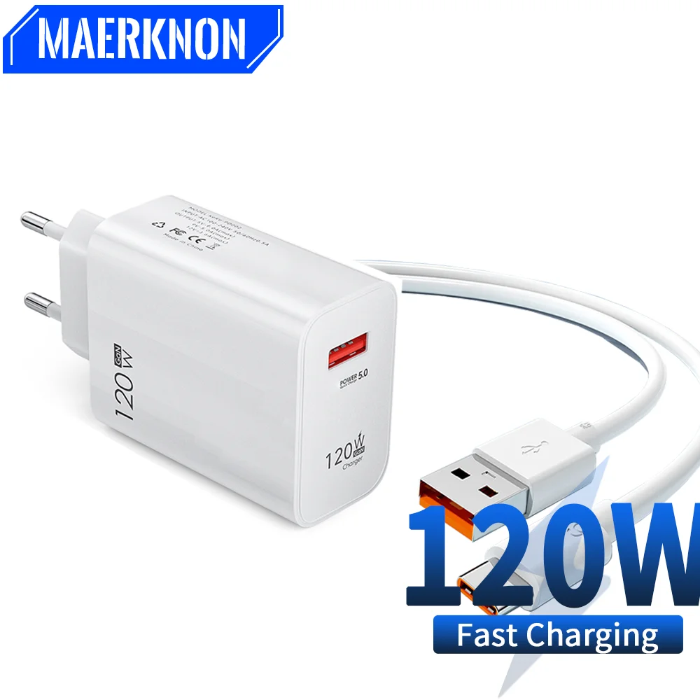 120W-Fast-Charging-USB-Charger-6A-Type-C-Cable-For-Samsung-Xiaomi ...