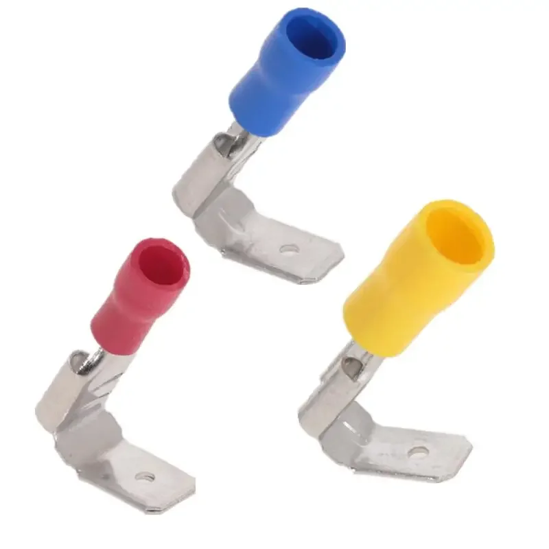 Terminale-a-forcella-a-crimpare-con-ago-curvo-isolato-da-50-pezzi-da-6 ...