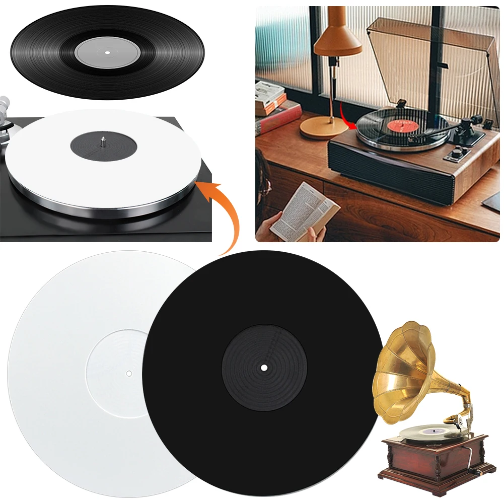 Turntable-Pad-Anti-Slip-Record-Player-Mat-Acrylic-Platter-Slipmat-12In ...